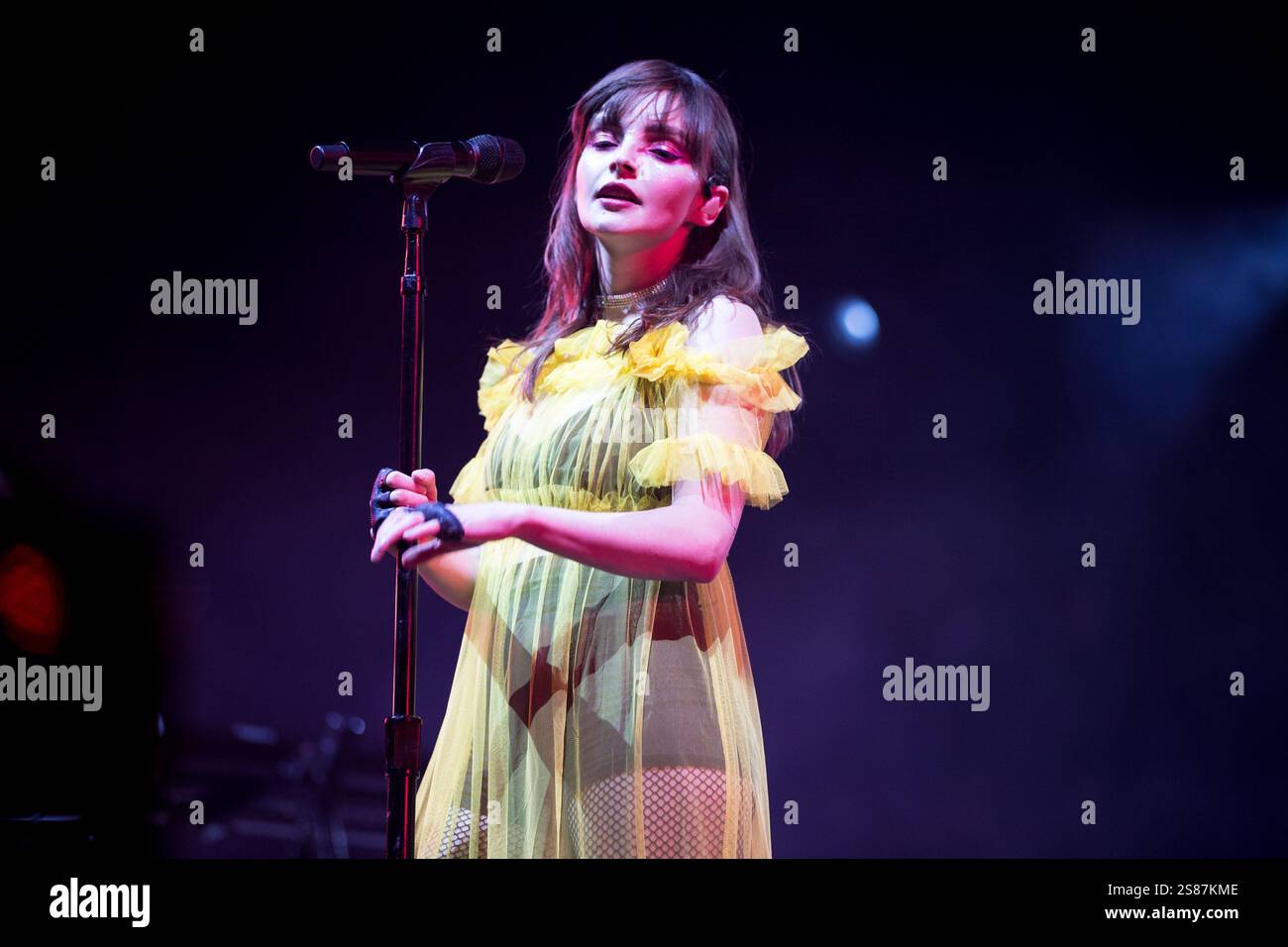 London, UK - Feburary 2019: Chvrches ( Lauren Mayberry, Iain Cook ...