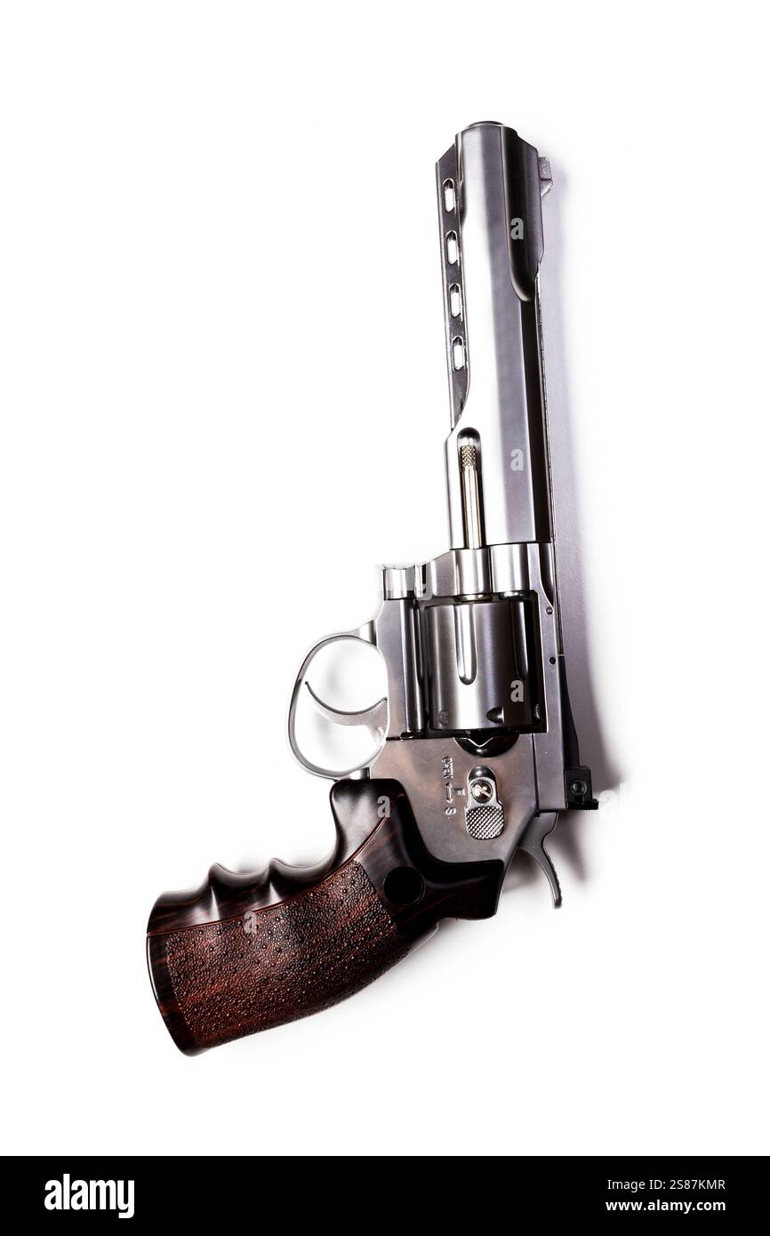 hand gun isolated on white background Stock Photo - Alamy
