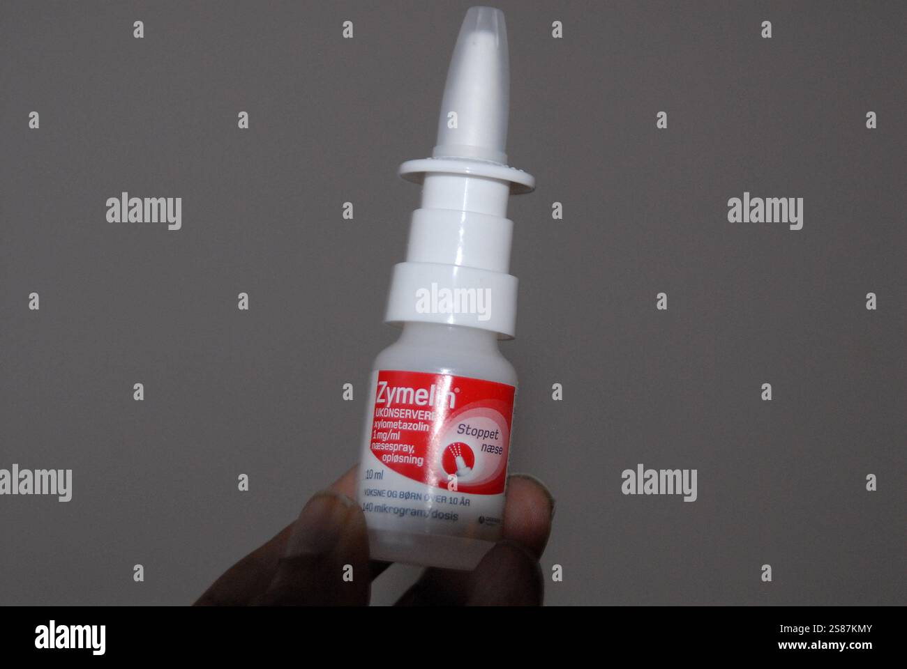 Copenhagen/ DenmarK/21 JANUARY 2025/Zymelin nose spray medeicine in ...