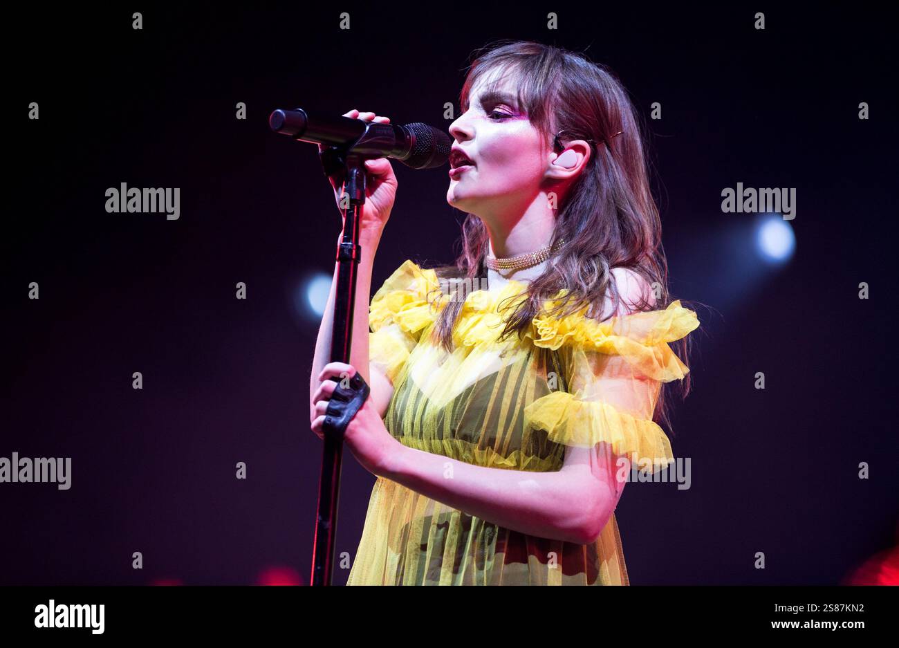 London, UK - Feburary 2019: Chvrches ( Lauren Mayberry, Iain Cook ...