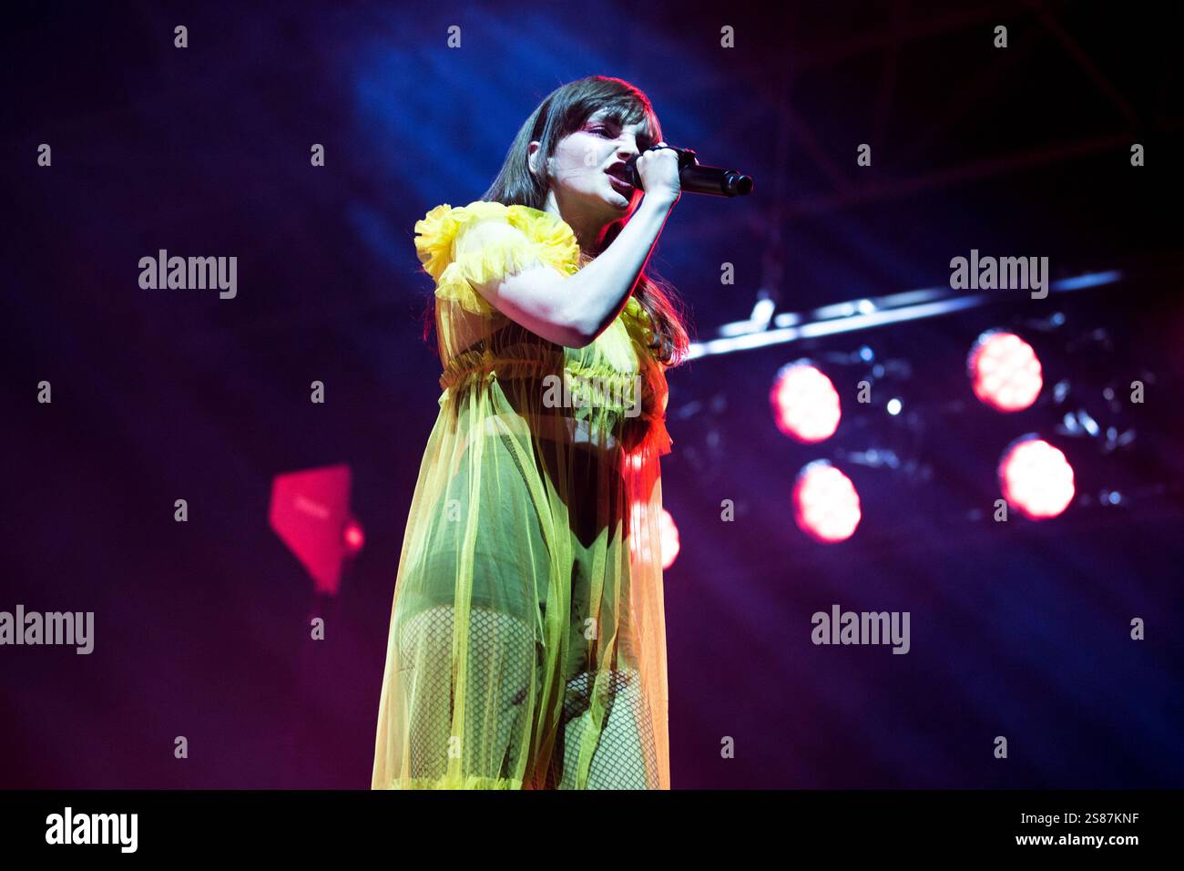 London, UK - Feburary 2019: Chvrches ( Lauren Mayberry, Iain Cook ...