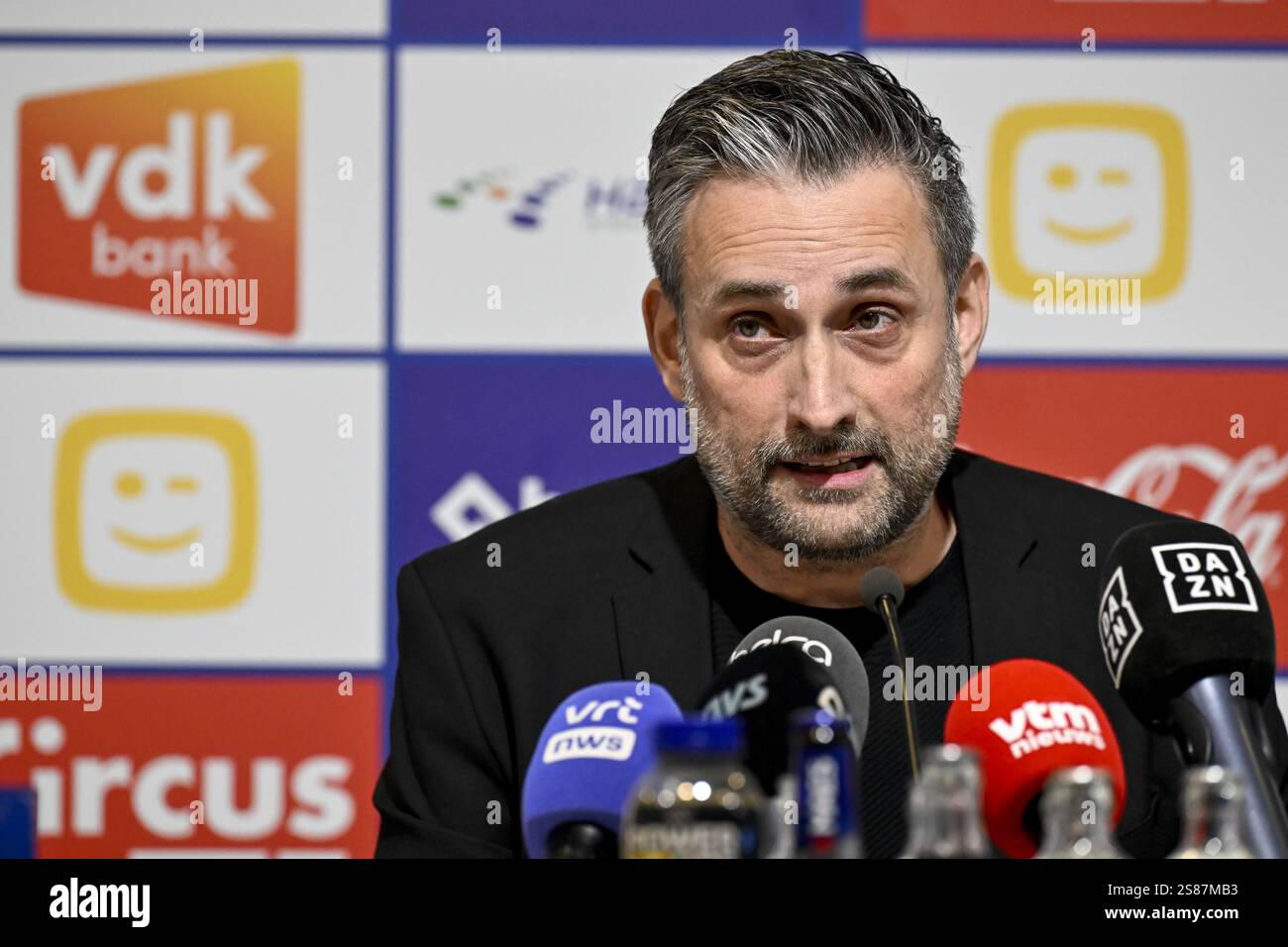 Gent, Belgium. 21st Jan, 2025. Gent's owner Sam Baro pictured during a ...
