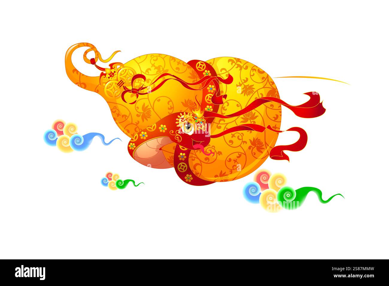 Cute cartoon blue snake Cut Out Stock Images & Pictures - Alamy