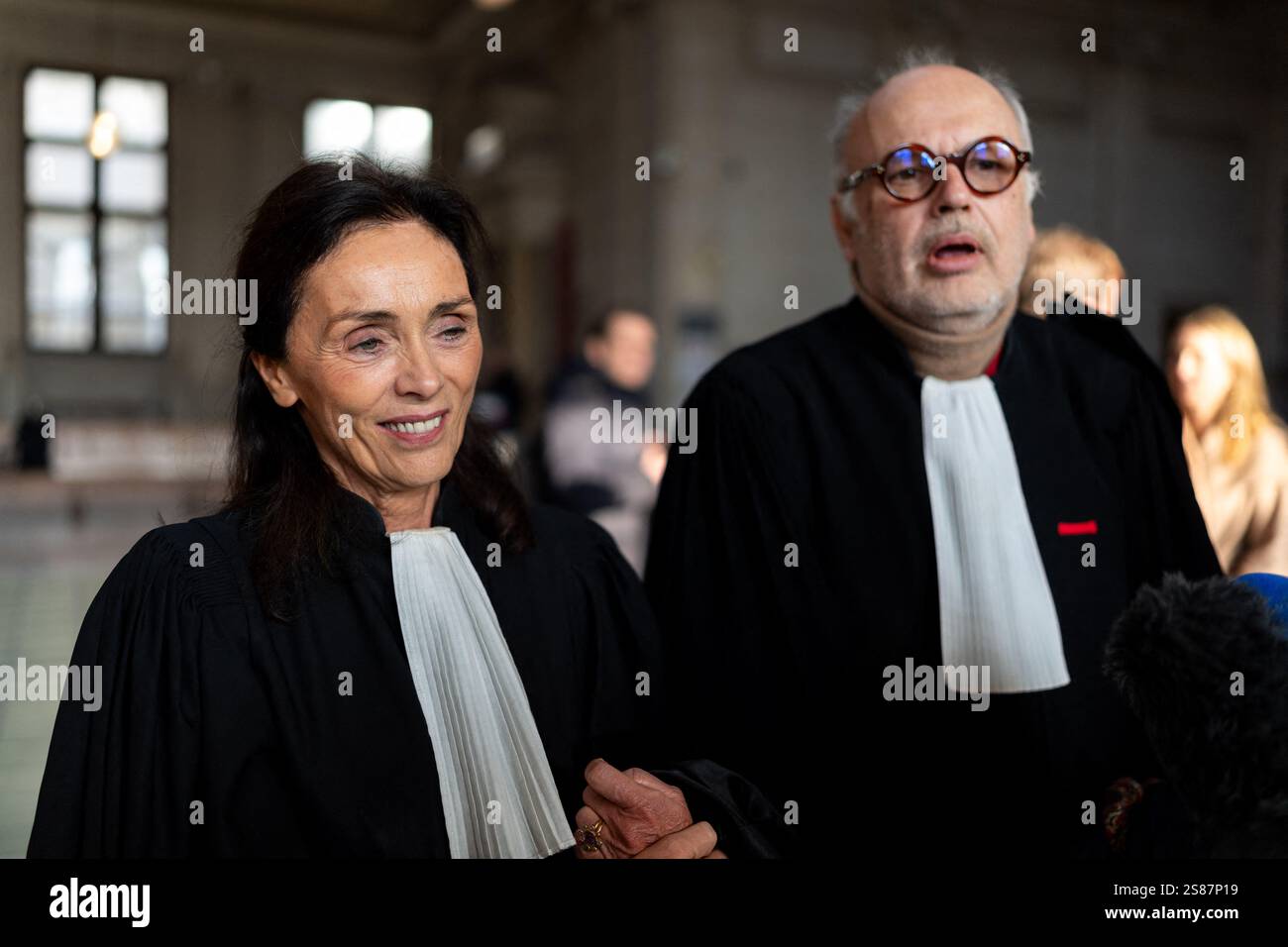 Paris, France. 21st Jan, 2025. Lawyer Jacqueline Laffont during the appeal trial of the Karachi ...