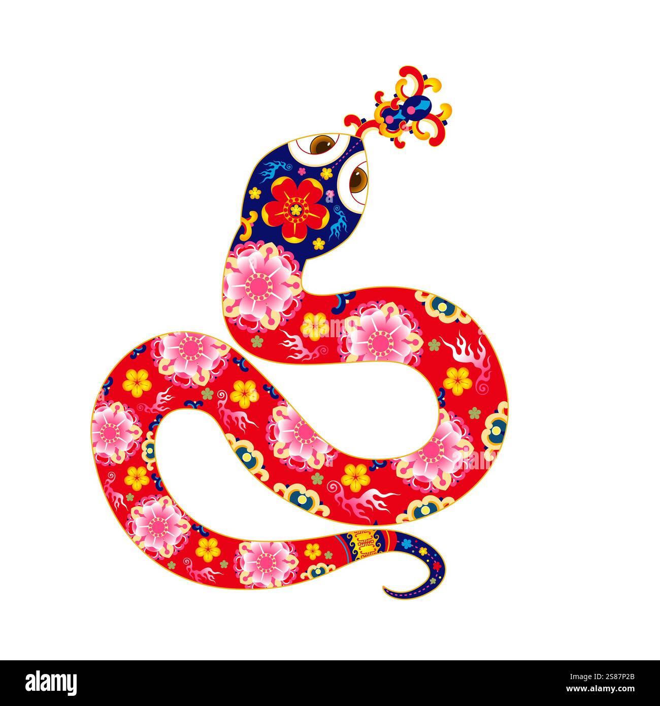 Colorful traditional zodiac snake Stock Photo - Alamy
