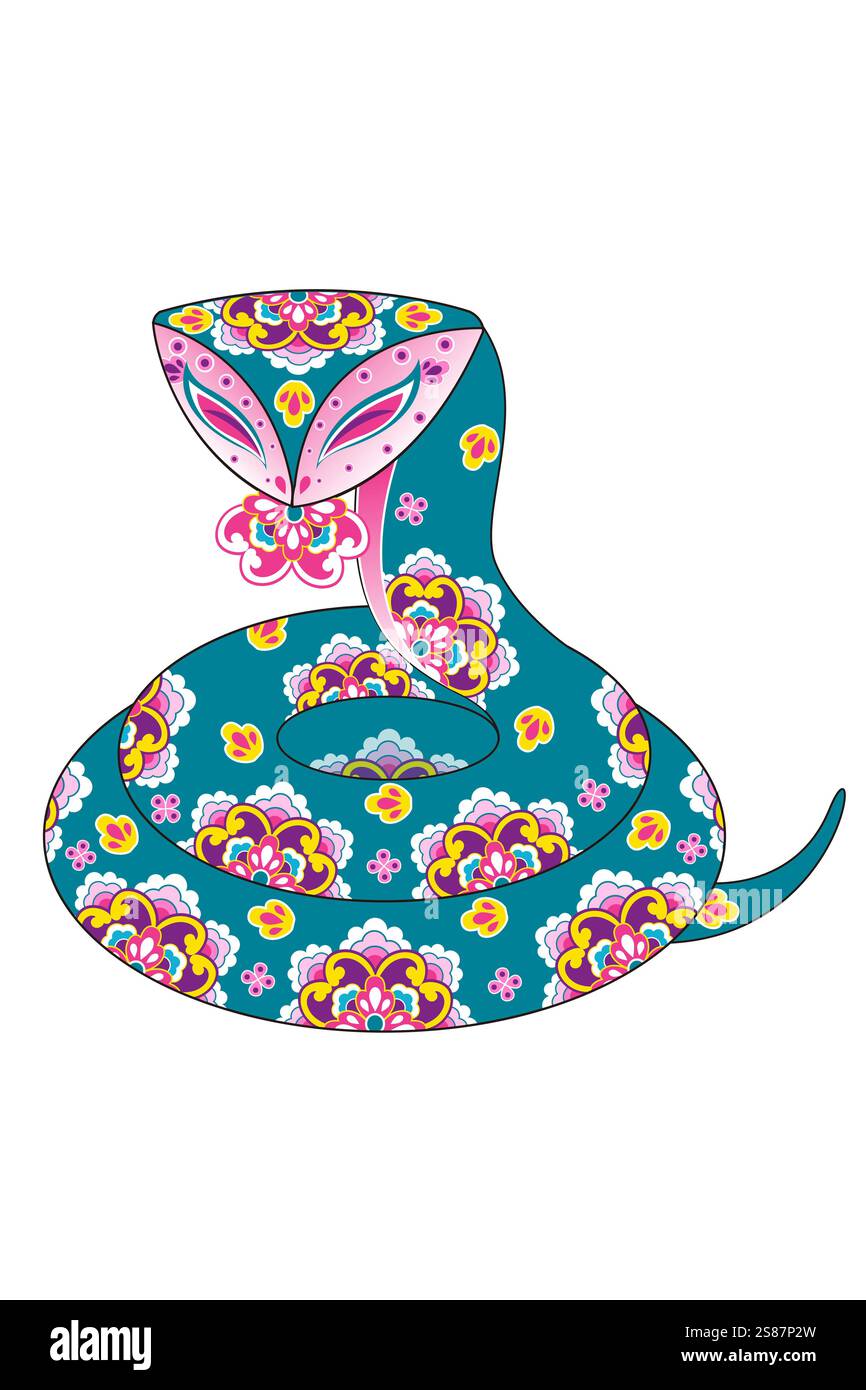 Colorful traditional zodiac snake Stock Photo - Alamy