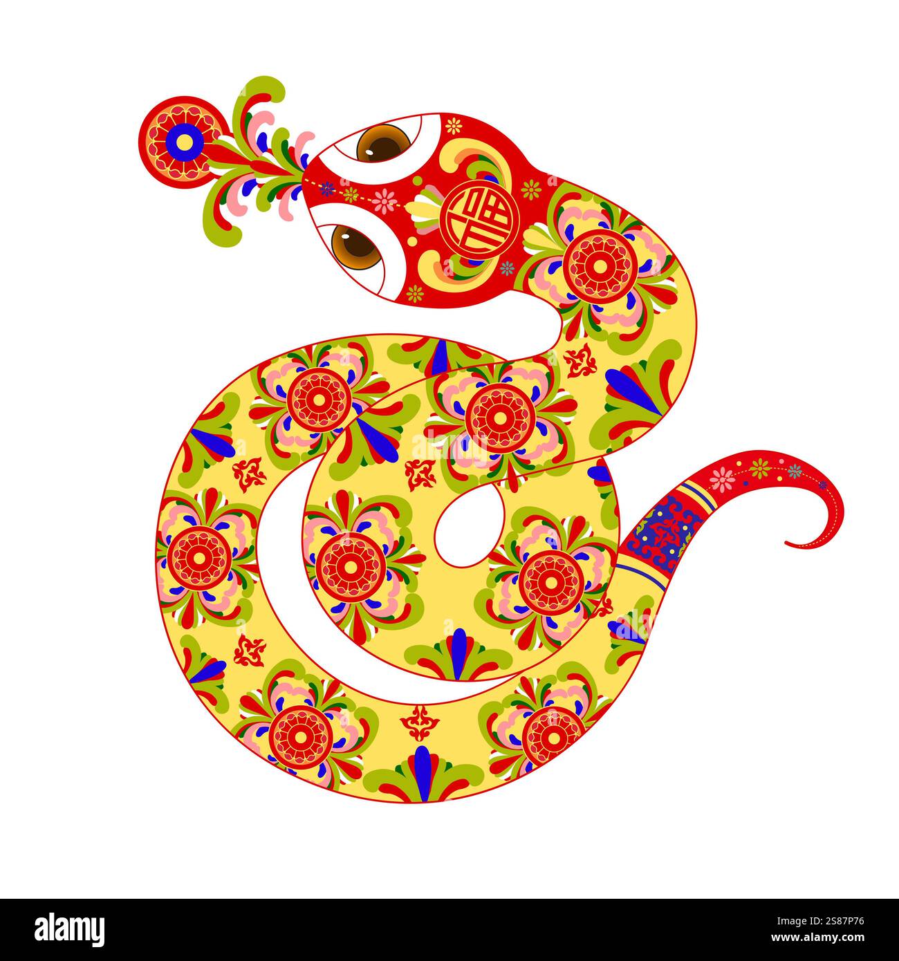 Colorful traditional zodiac snake Stock Photo - Alamy