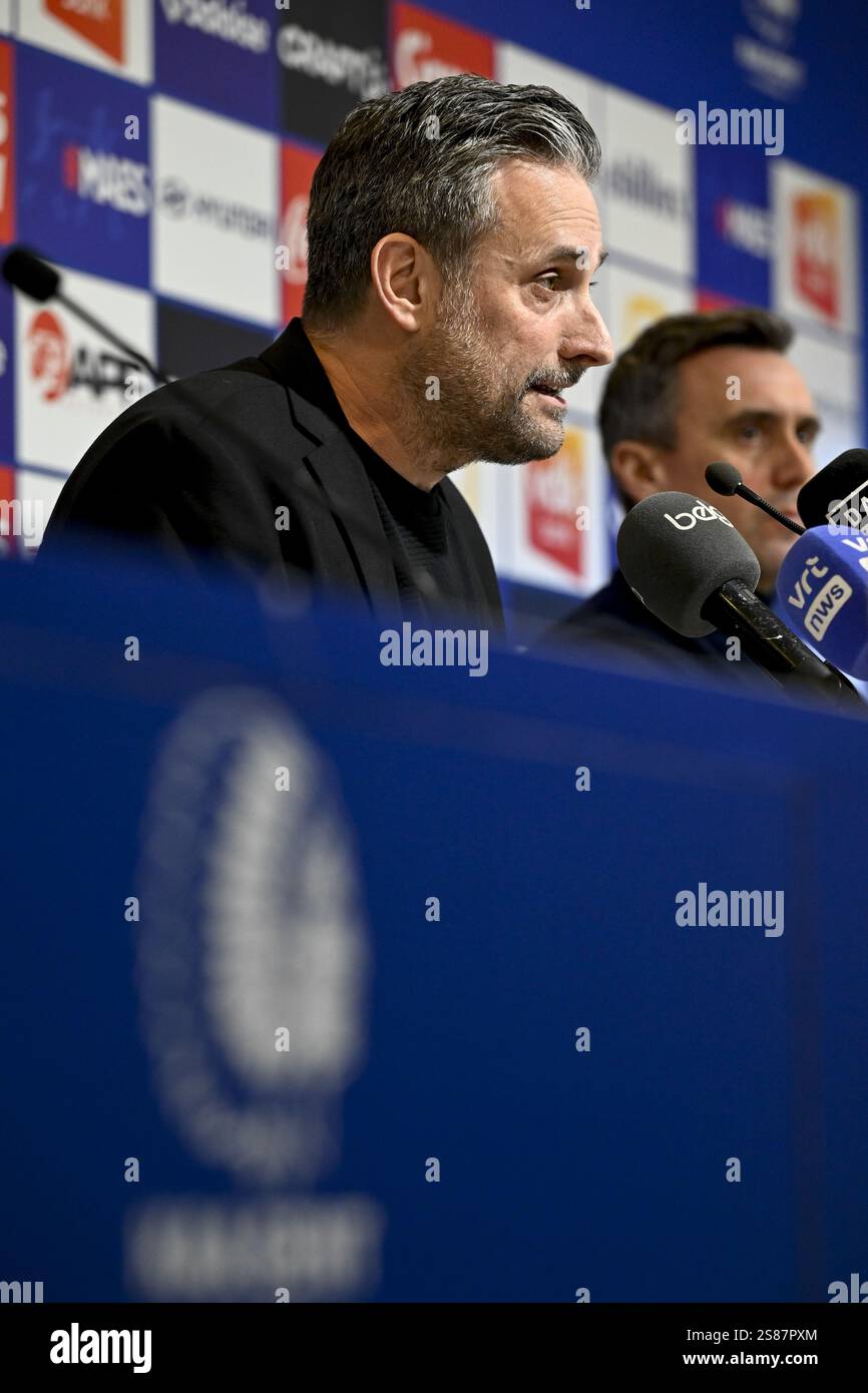 Gent's owner Sam Baro pictured during a press conference of Belgian ...