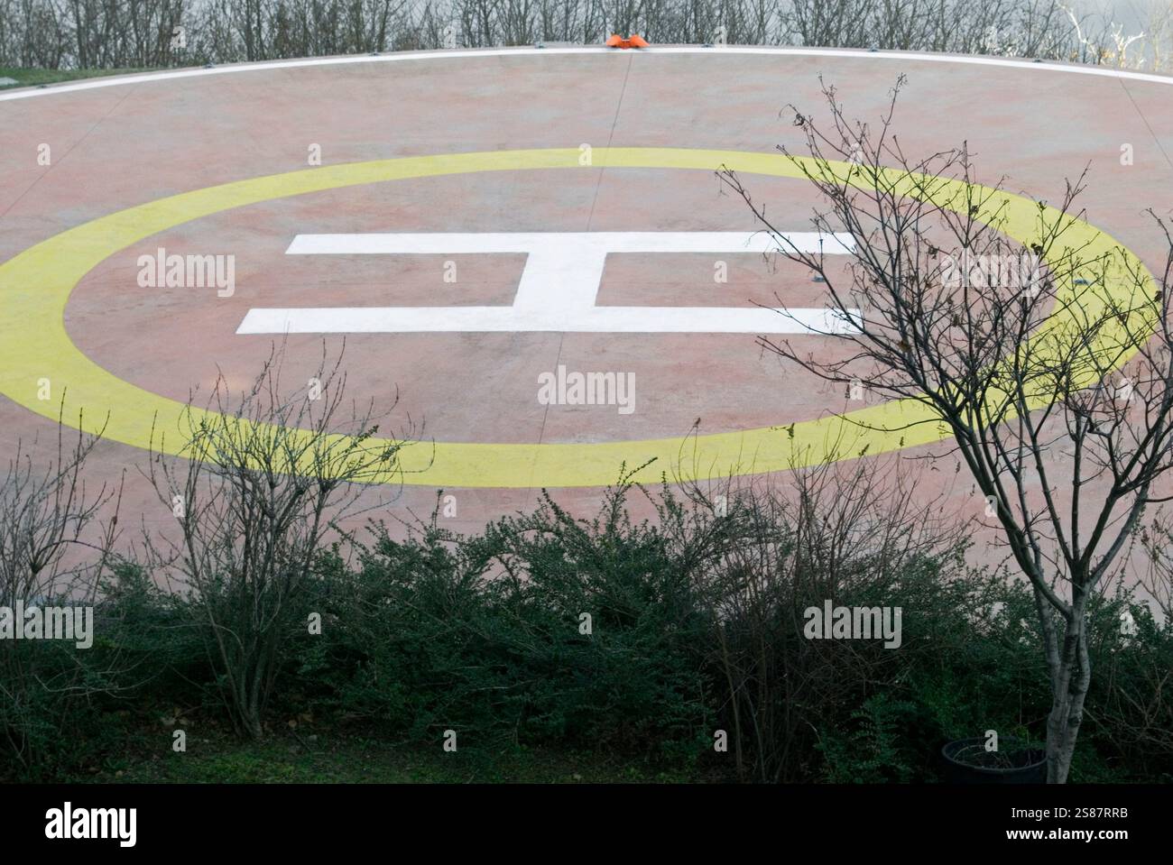 helicopter landing point Stock Photo - Alamy