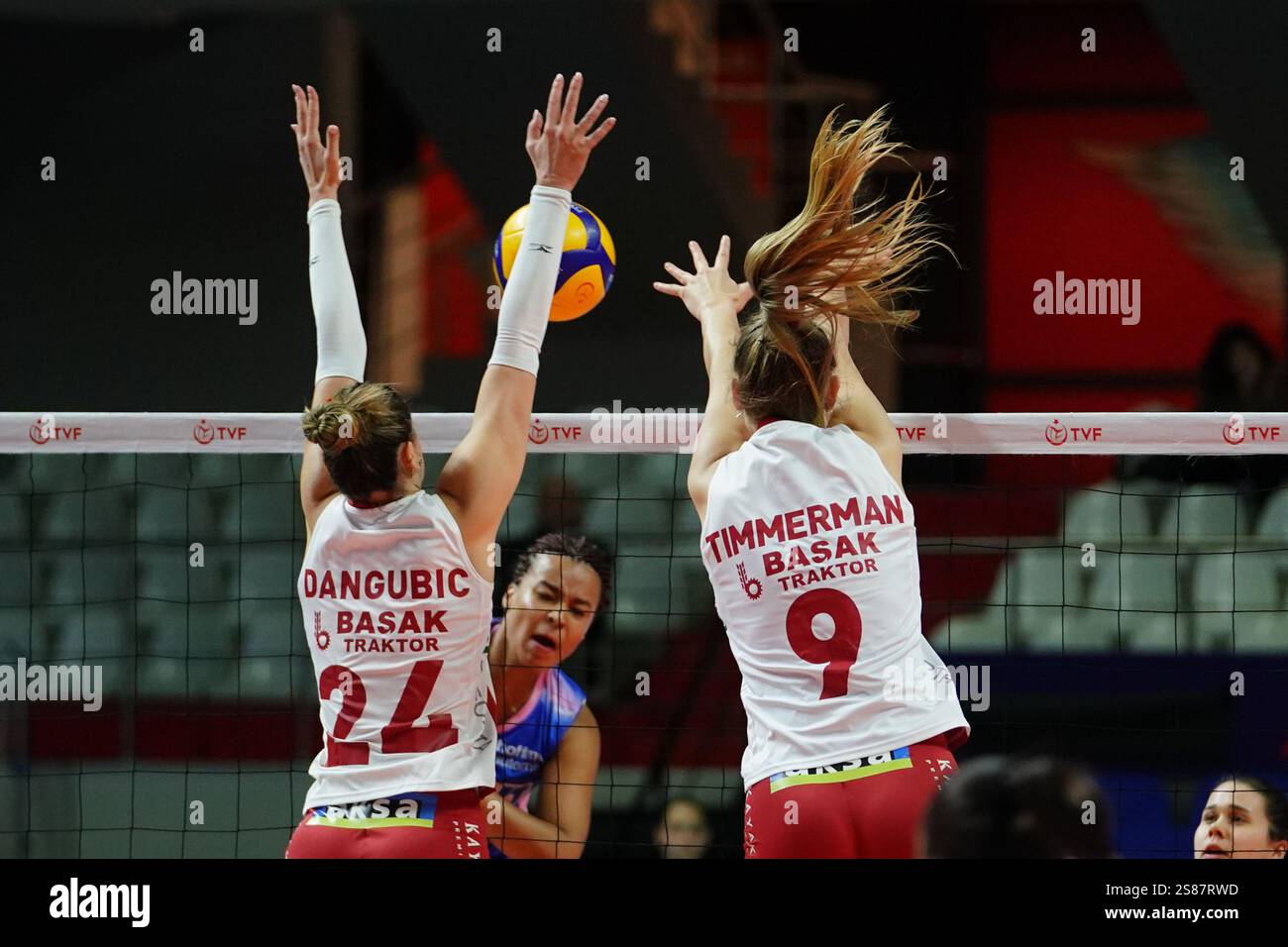 ISTANBUL, TURKIYE - DECEMBER 12, 2024: Katarina Dangubic and Eline ...