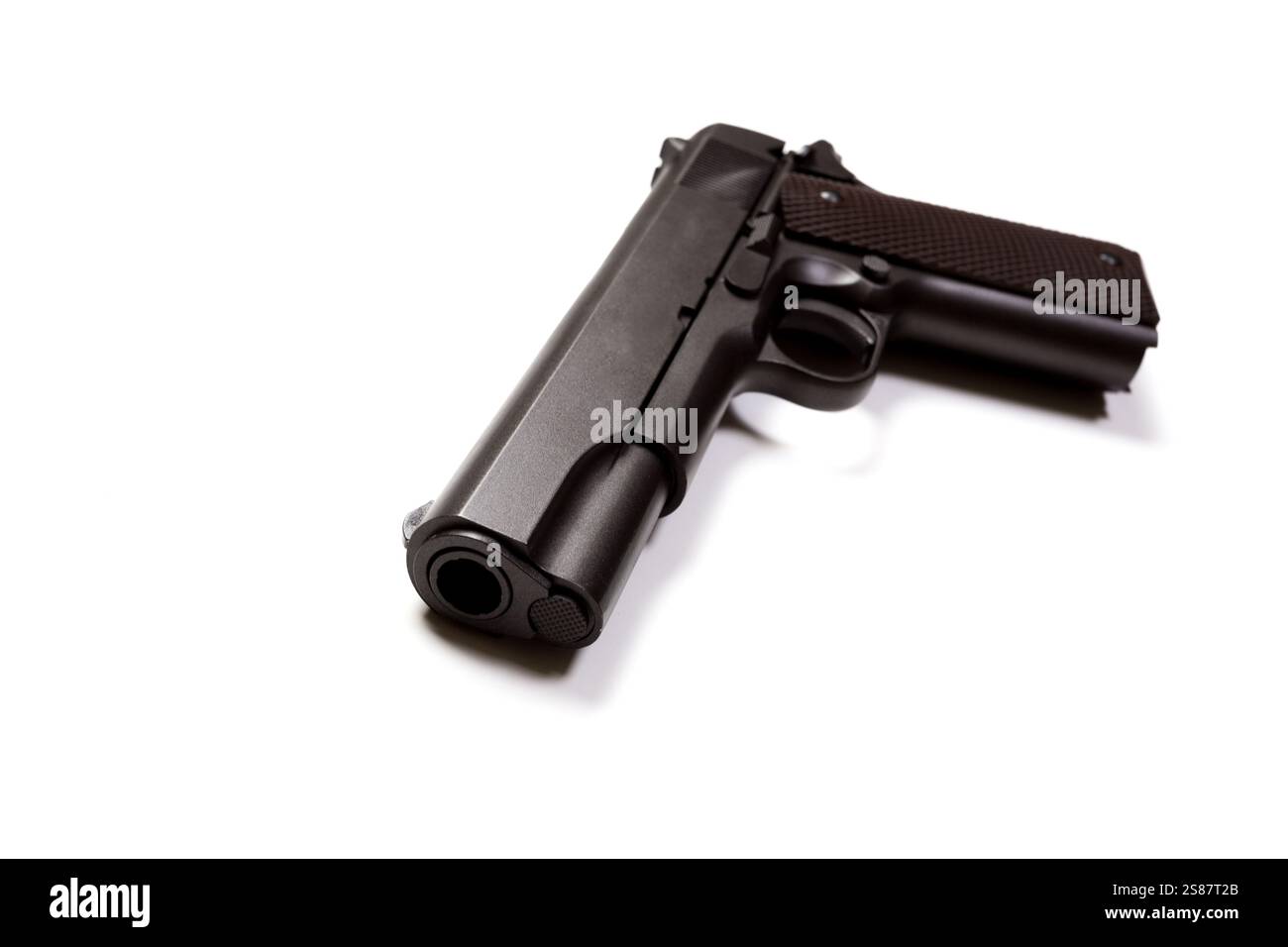 hand gun isolated on white background Stock Photo - Alamy