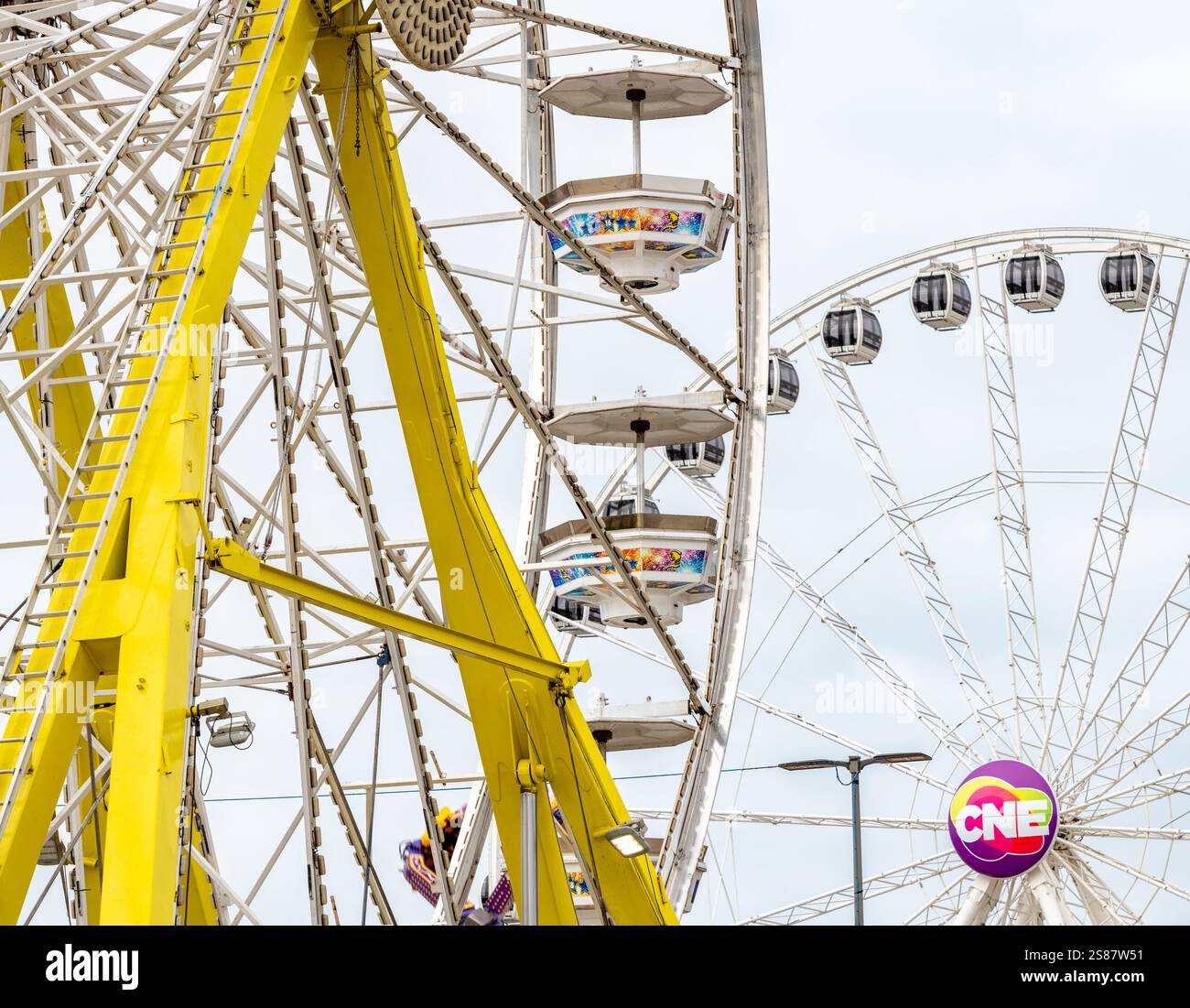 Rides, games and foods at the fairgrounds CNE Toronto Ontario Stock ...
