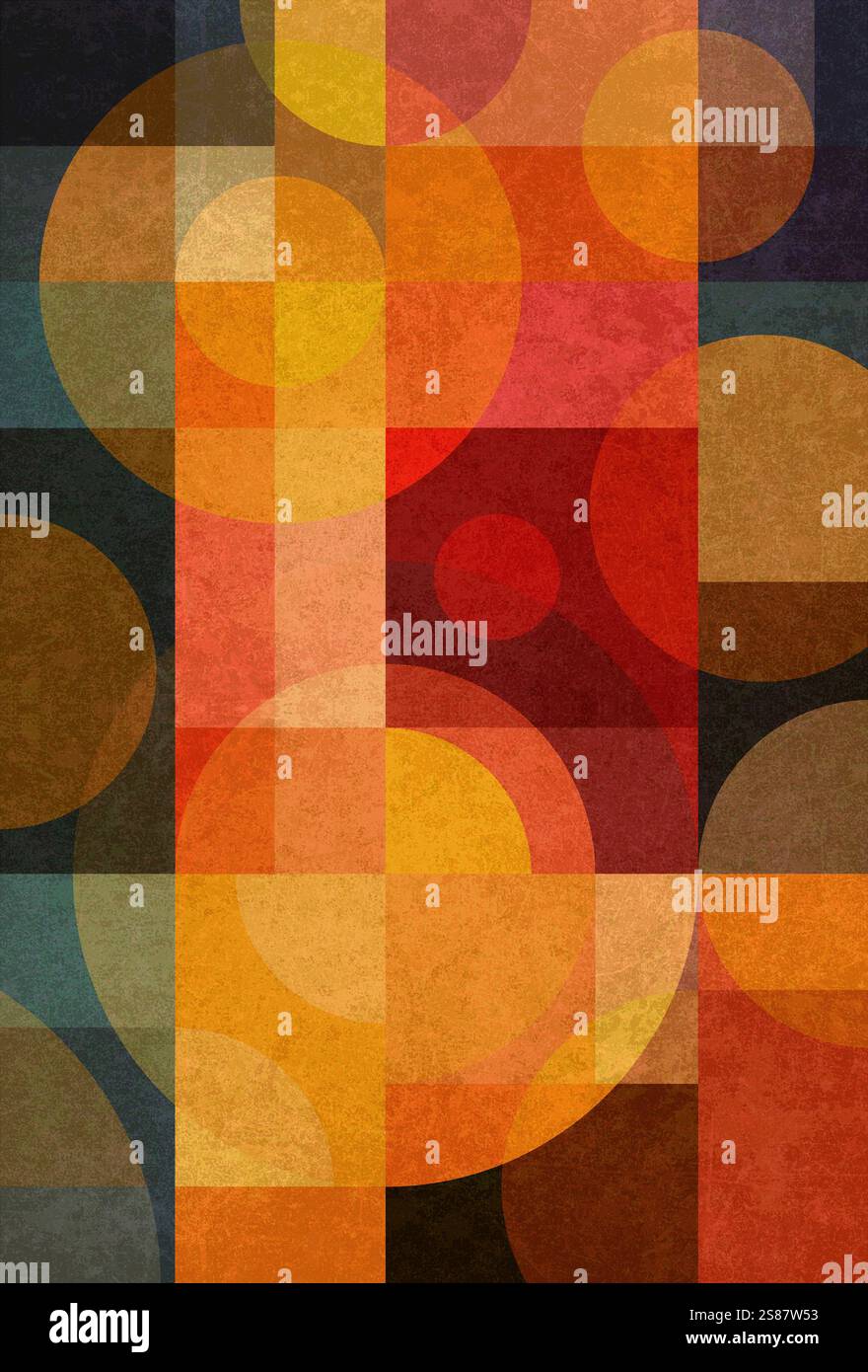 Abstract modern background with colorful rectangles, squares, circles ...