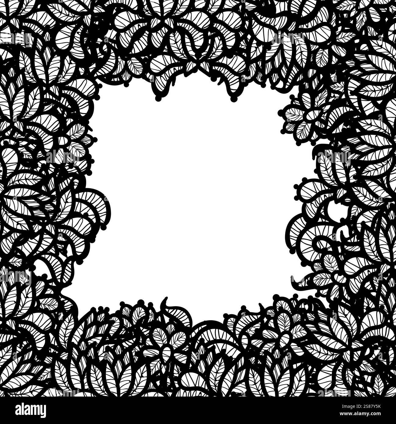 Black lace frame is perfect for stunningly elegant designs and ...