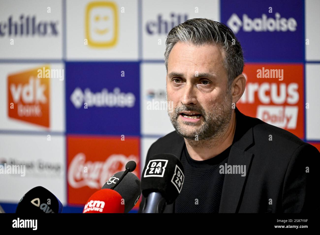 Gent, Belgium. 21st Jan, 2025. Gent's owner Sam Baro pictured during a ...
