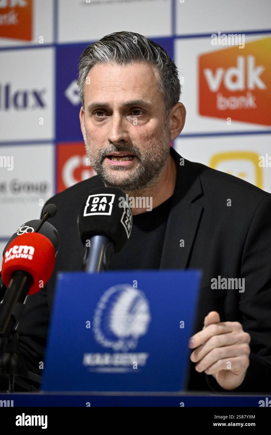Gent, Belgium. 21st Jan, 2025. Gent's owner Sam Baro pictured during a ...