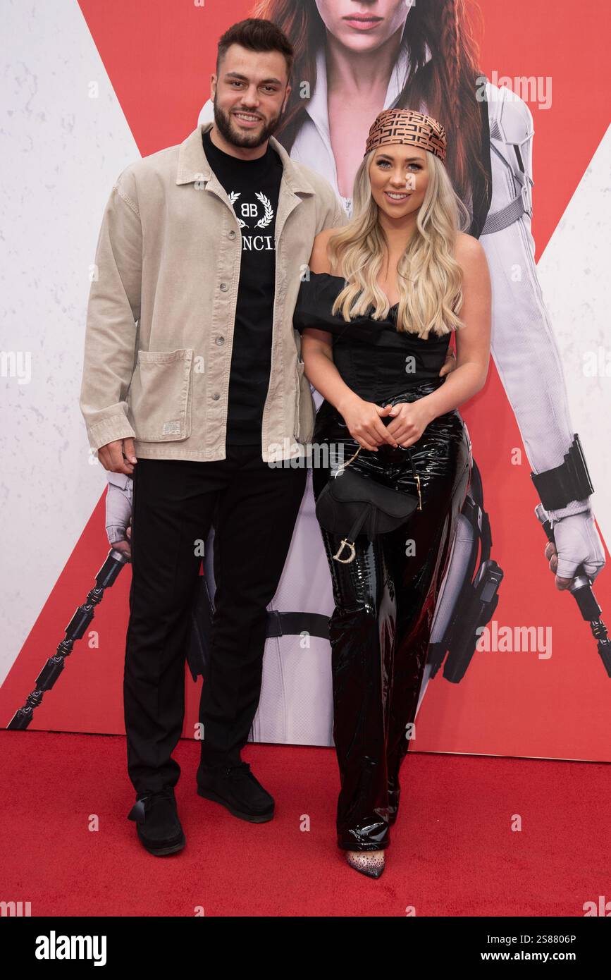 Finley Tapp and Paige Turley attends the World Premiere Fan Event of ...