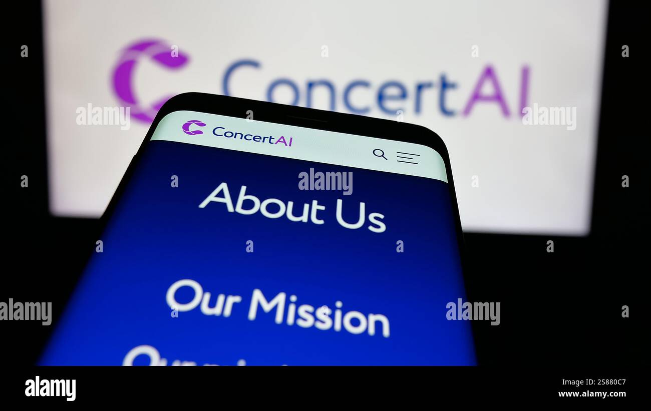 In this photo illustration, a mobile phone with the website of US ...