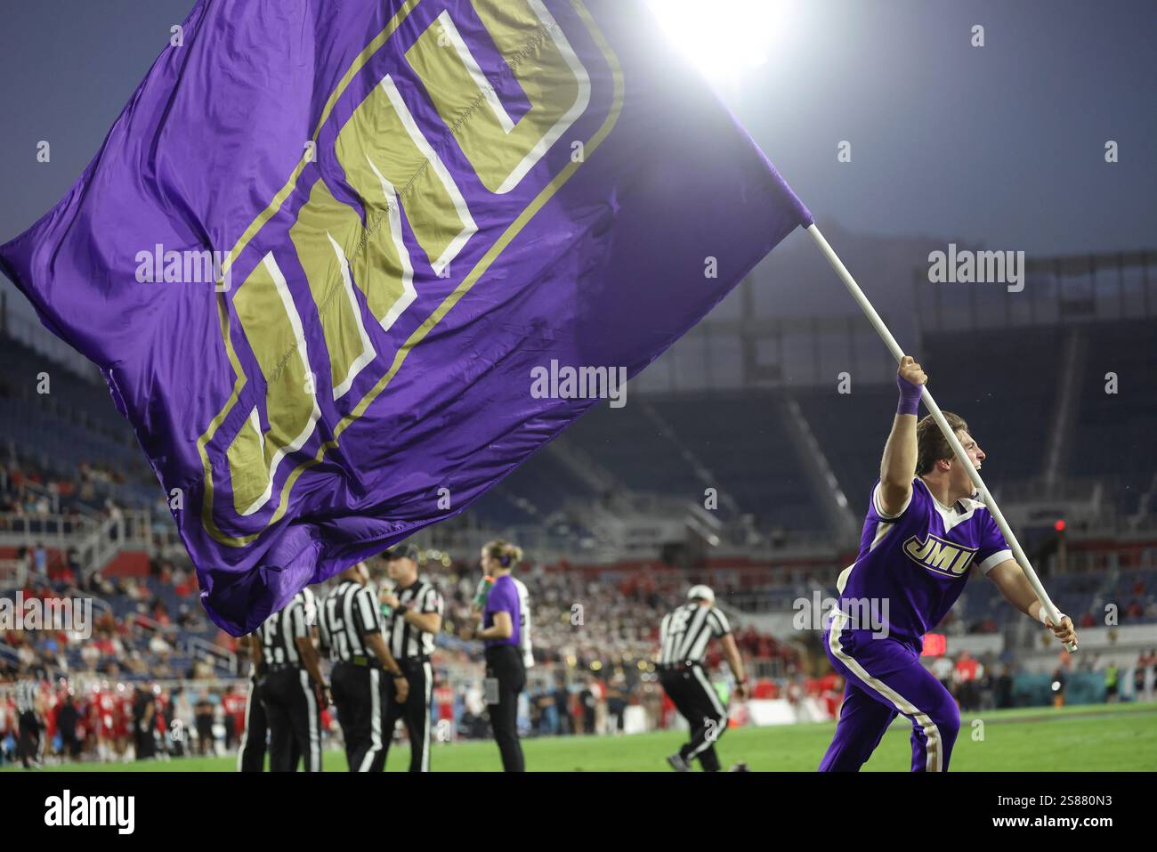 BOCA RATON, FL - DECEMBER 18: a James Madison flag is waved after a ...