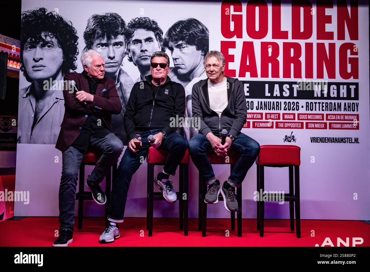 ROTTERDAM - Cesar Zuiderwijk, Barry Hay and Rinus Gerritsen of Golden ...