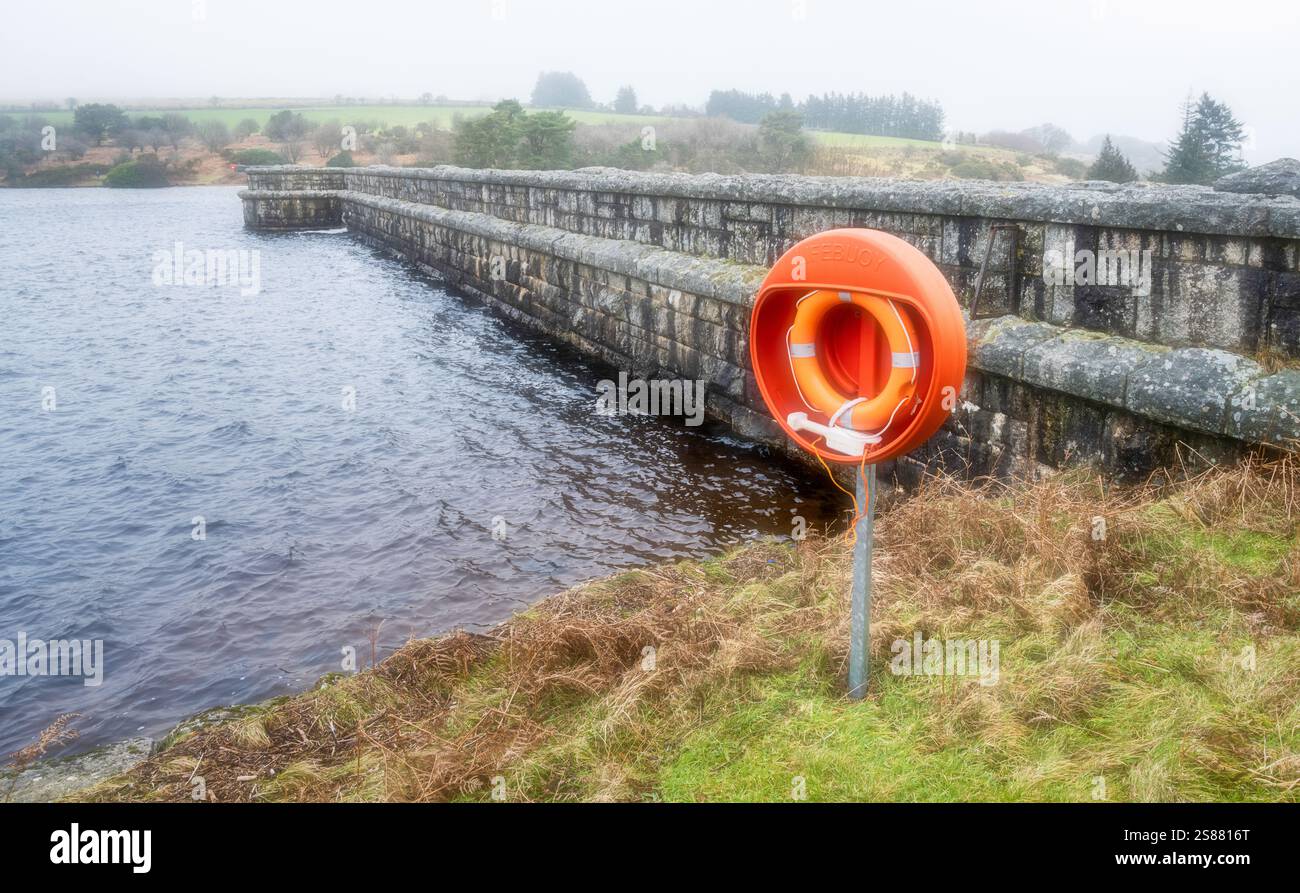 Fernworthy Reservoir Dam (1942). The reservoir feeds into Trenchford ...