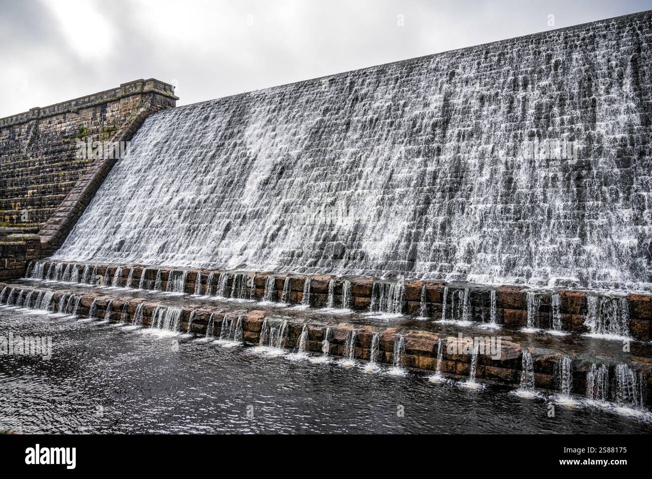 Fernworthy Reservoir Dam (1942). The reservoir feeds into Trenchford ...