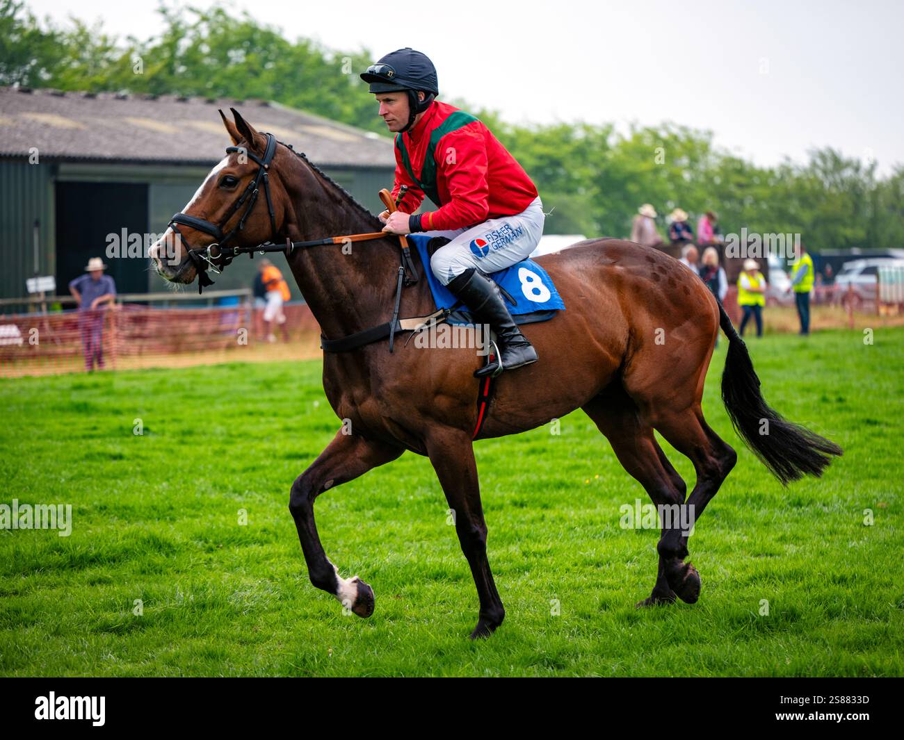 Jockey D. Edwards on the Irish horse, Knock on Wood, prepares for a ...