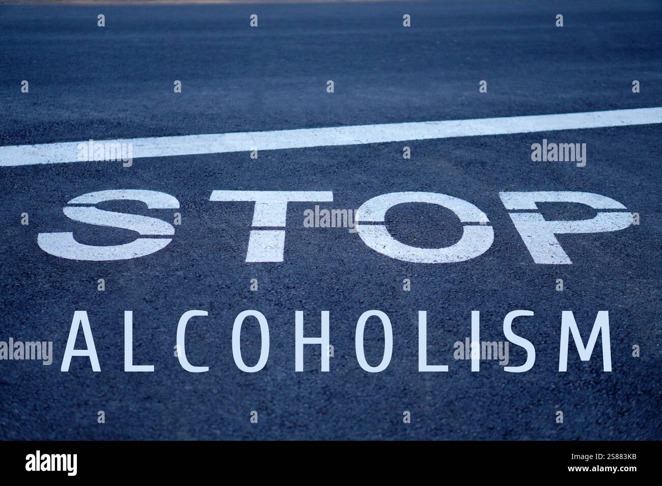 stop alcoholism concept. widespread problem of alcohol addiction. words ...
