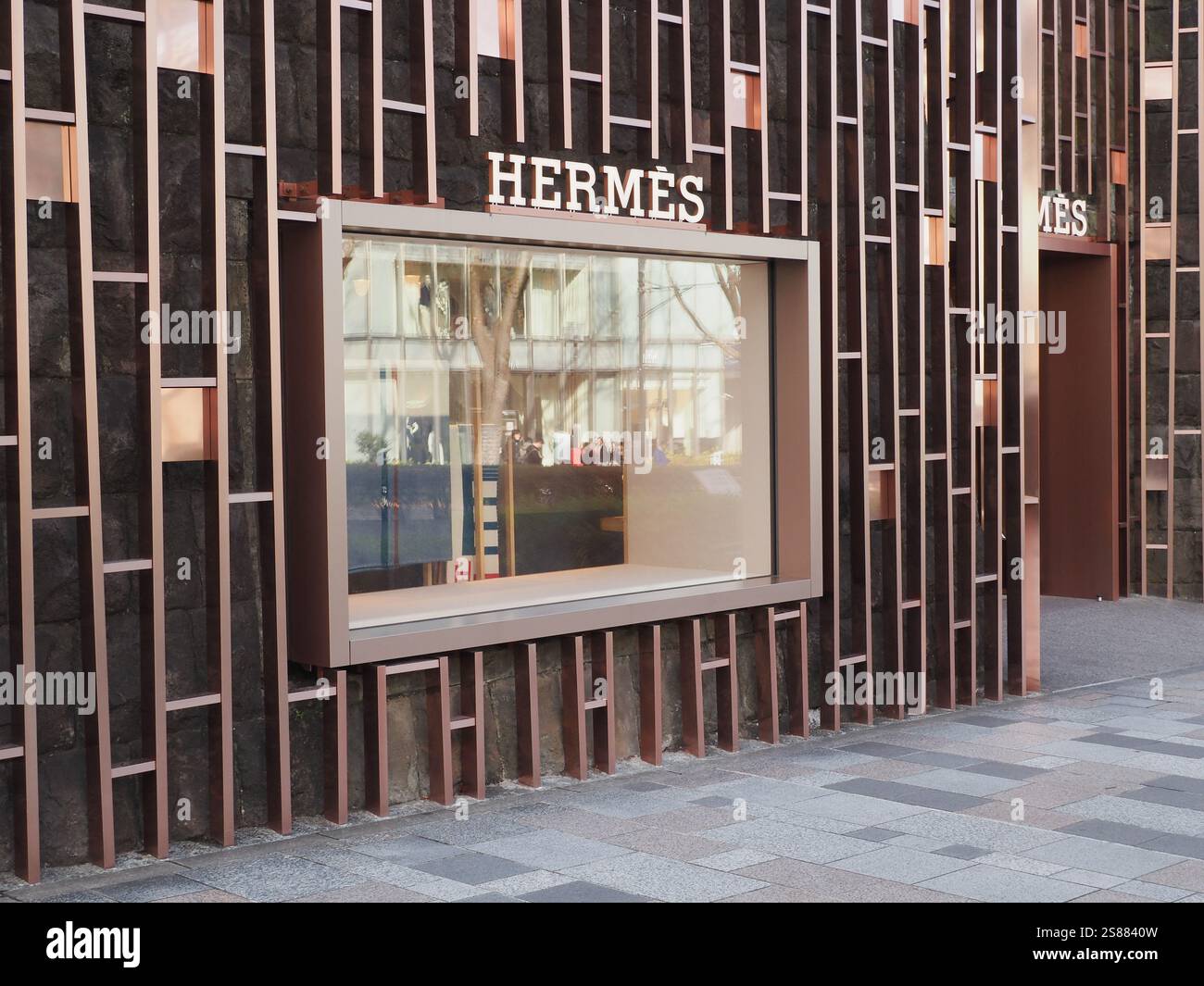 TOKYO, JAPAN - January 21, 2025: Front of a Hermes store in Tokyo's ...
