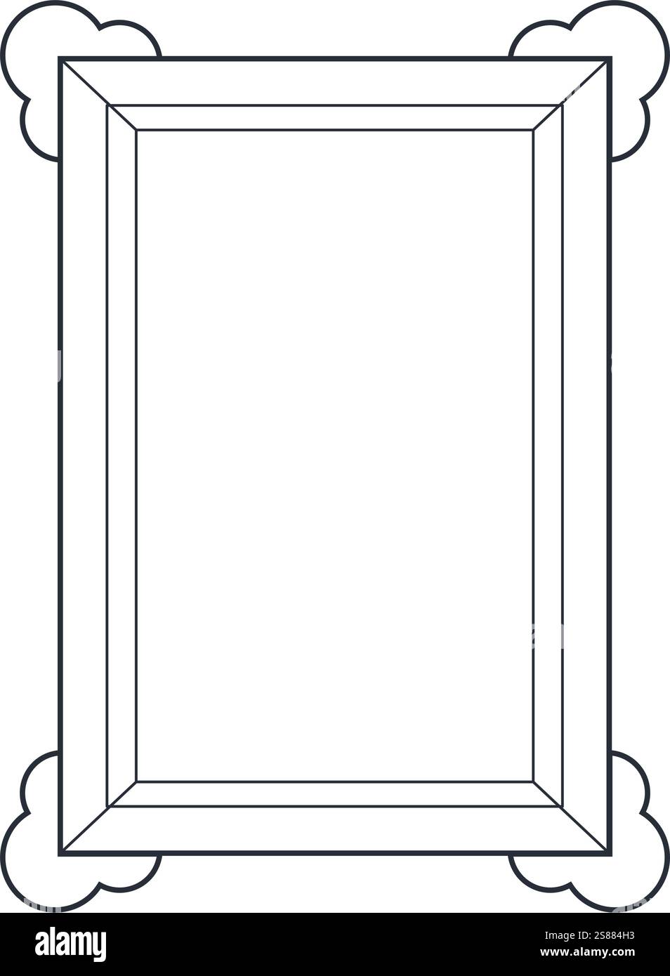 monochrome frame vintage Stock Vector Image & Art - Alamy