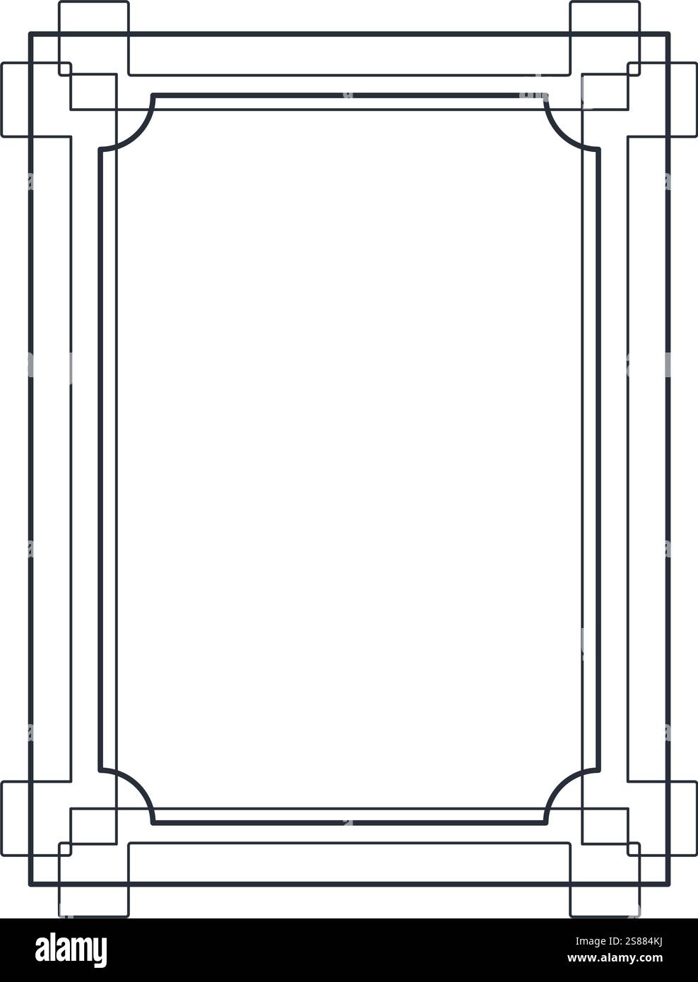 monochrome frame ornament Stock Vector Image & Art - Alamy