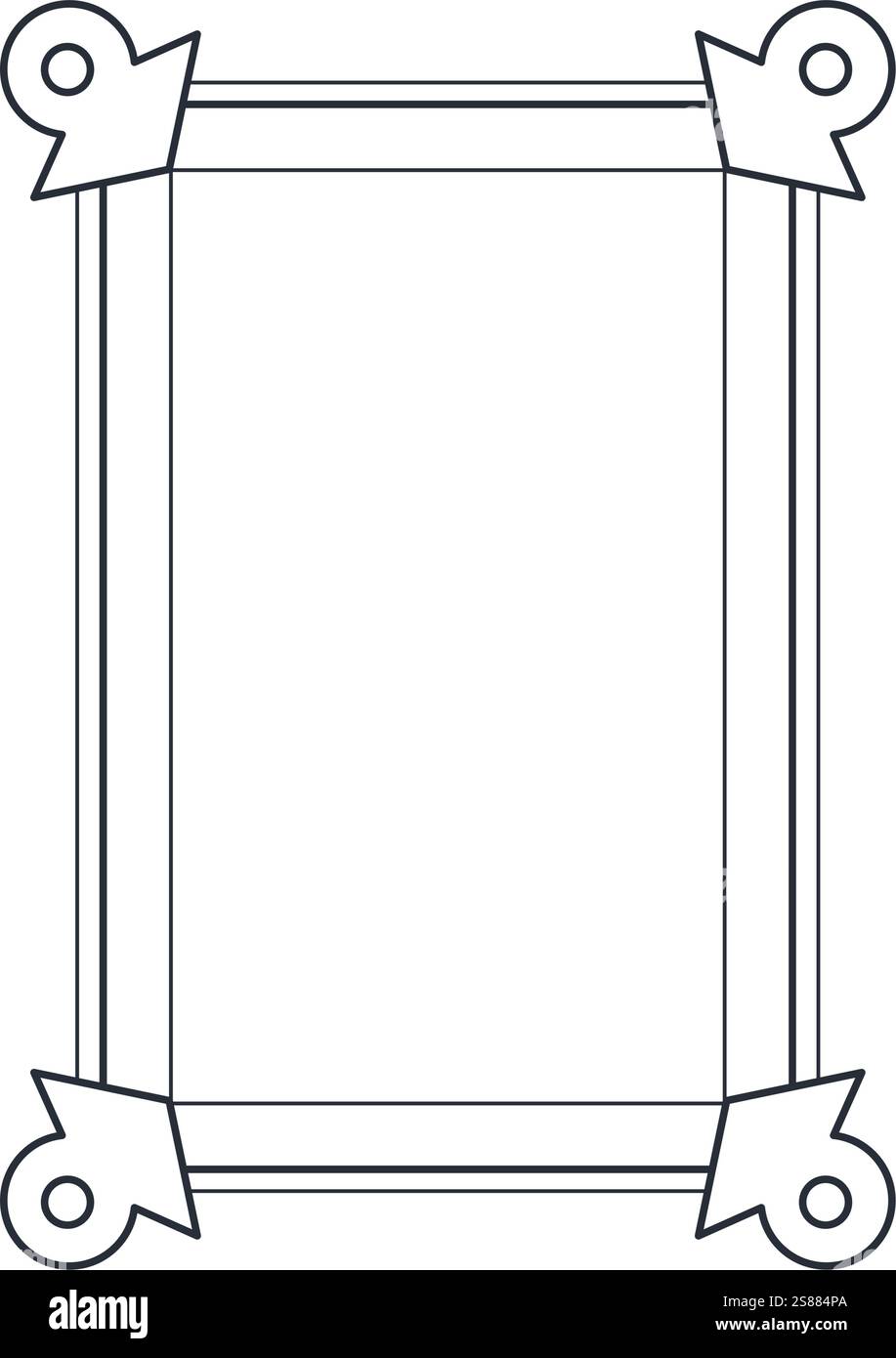 monochrome frame linear border Stock Vector Image & Art - Alamy