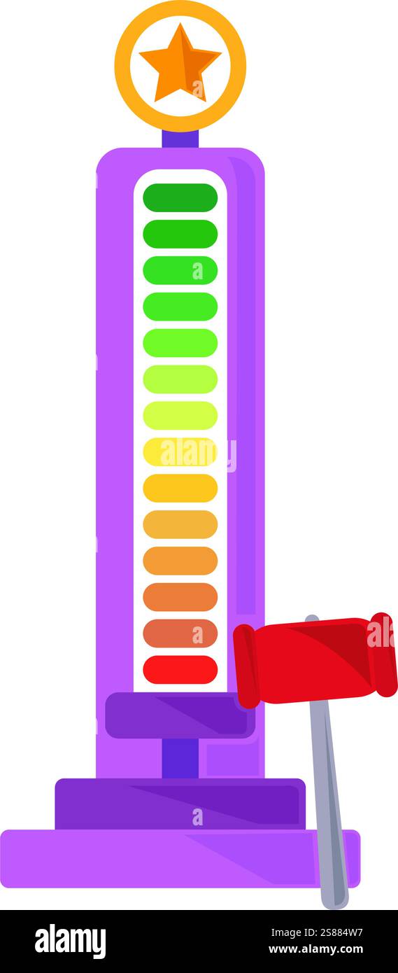 strength tester game machine Stock Vector Image & Art - Alamy