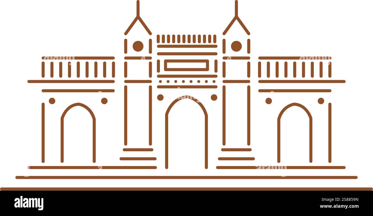 gateway of india line art Stock Vector Image & Art - Alamy