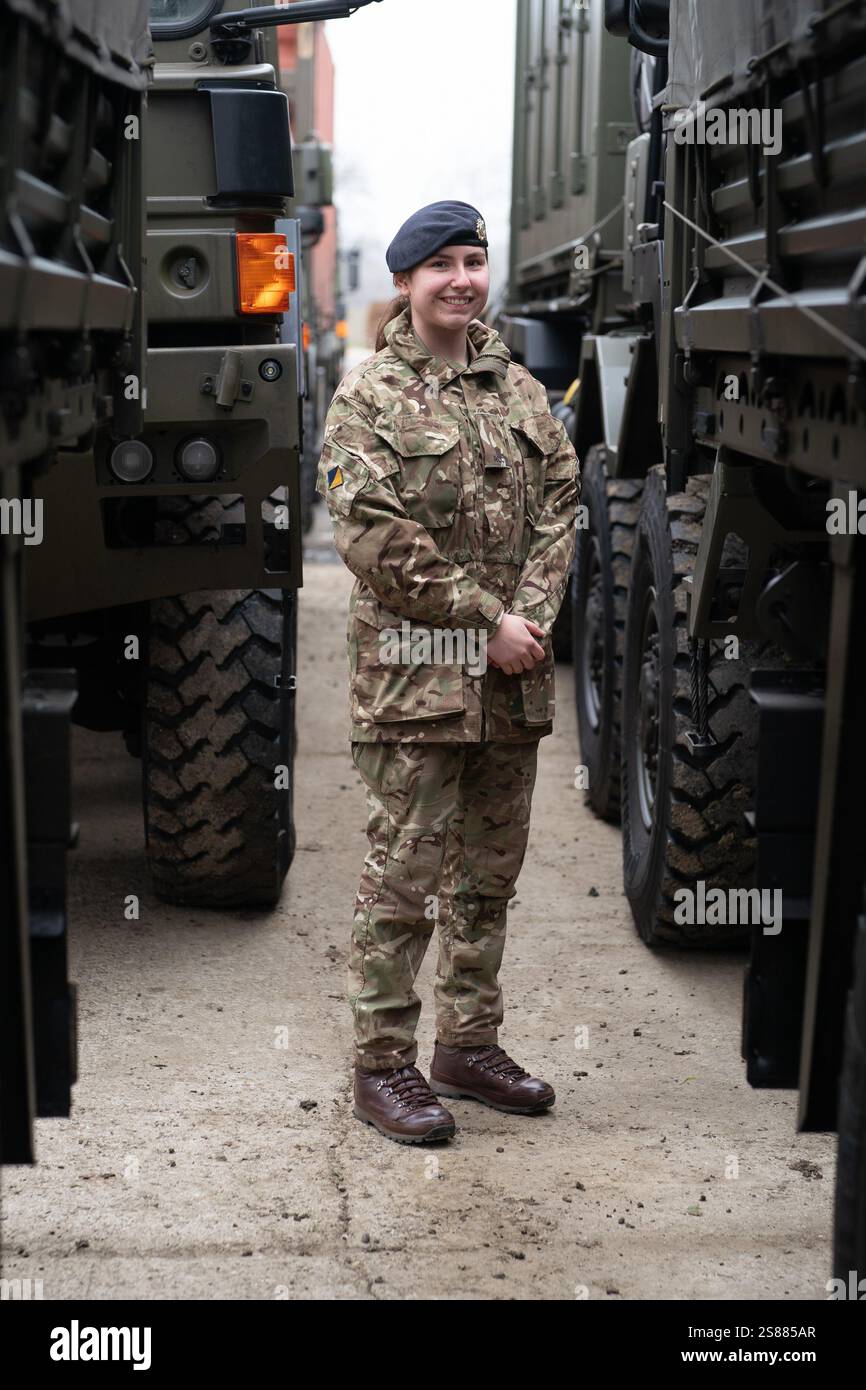 Private Erica Simpson, 19, from Pembrokeshire, based in Abingdon, at a ...