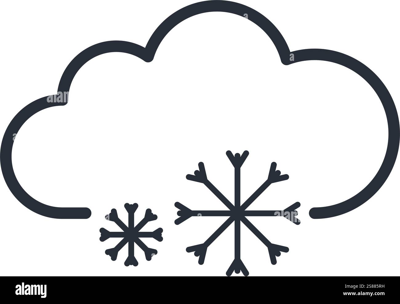 cloud snow winter weather icon Stock Vector Image & Art - Alamy