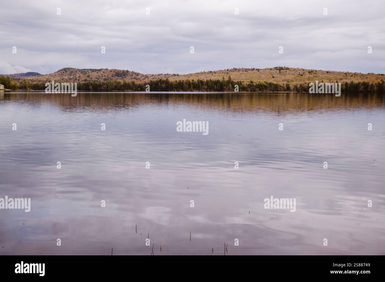 Landscape view of Little Tupper Lake in New York State, US Stock Photo ...