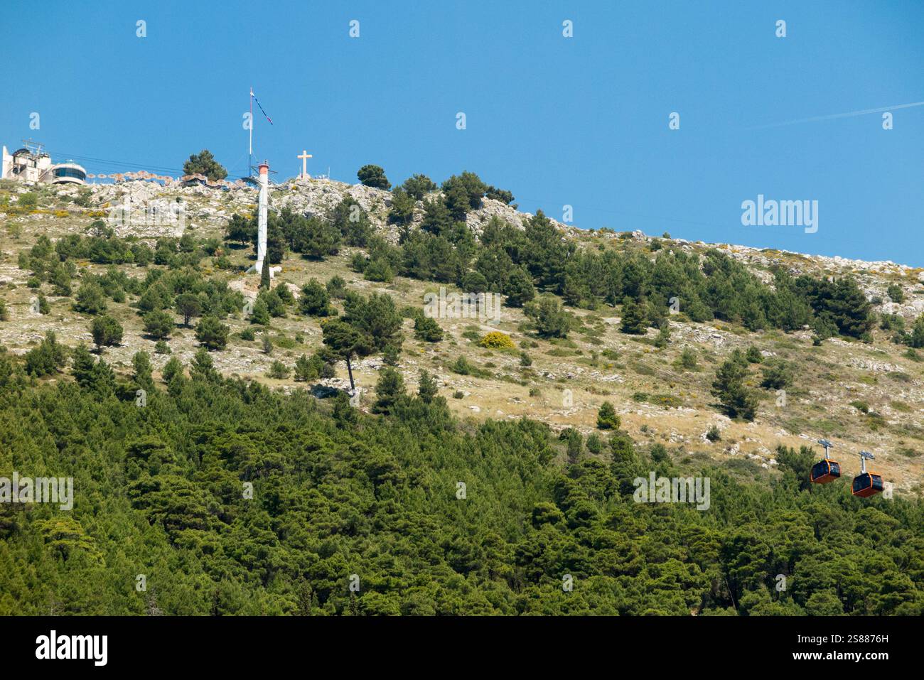 Looking up Srd Hill, the heights and hills mountains overlooking the ...