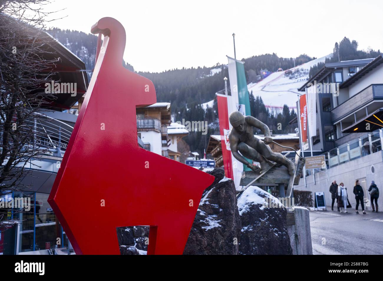 KITZBUEHEL, AUSTRIA - JANUARY 21: picture shows a feature with the ...