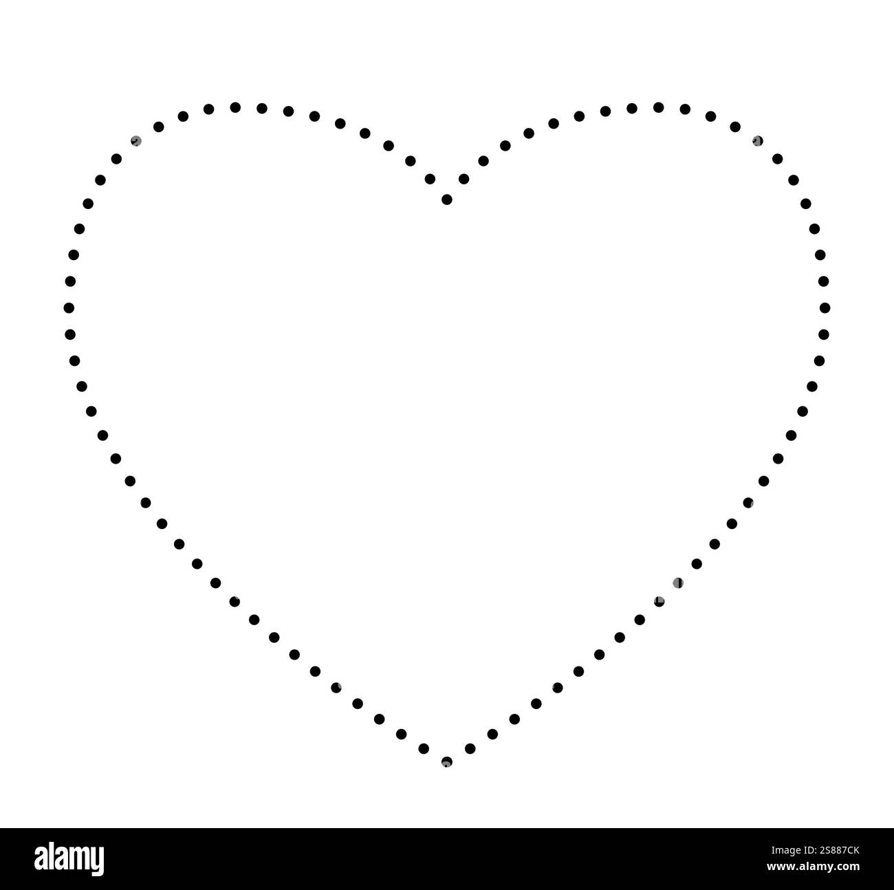 Dotted Heart isolated on white background. Valentines day Stock Vector ...