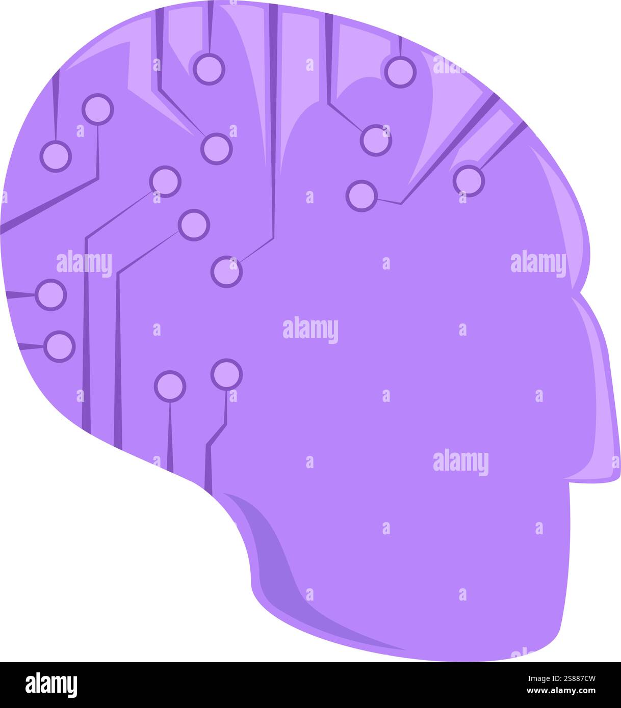 Profile ai tech robot Stock Vector Images - Alamy