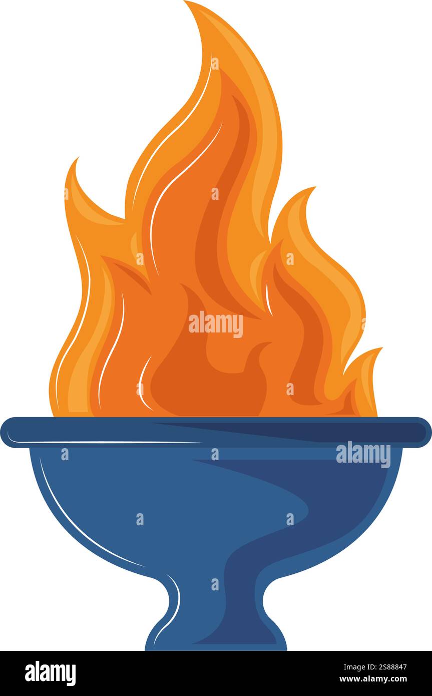 Burning firewood in flame bonfire Stock Vector Images - Alamy