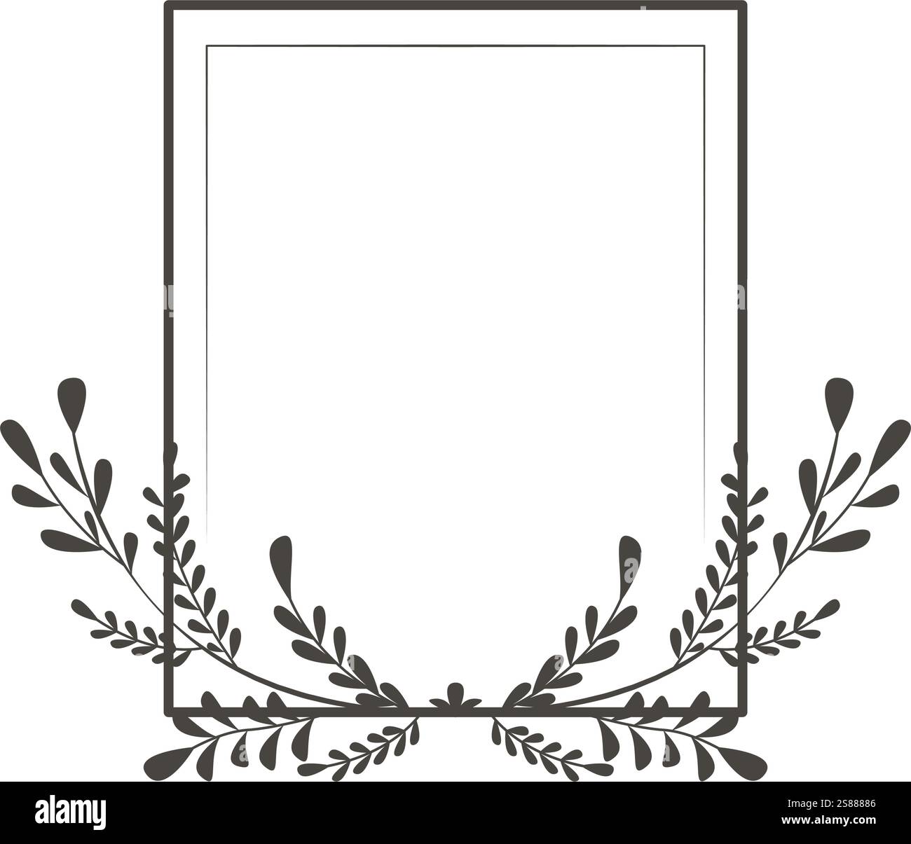 floral frame rectangle style Stock Vector Image & Art - Alamy