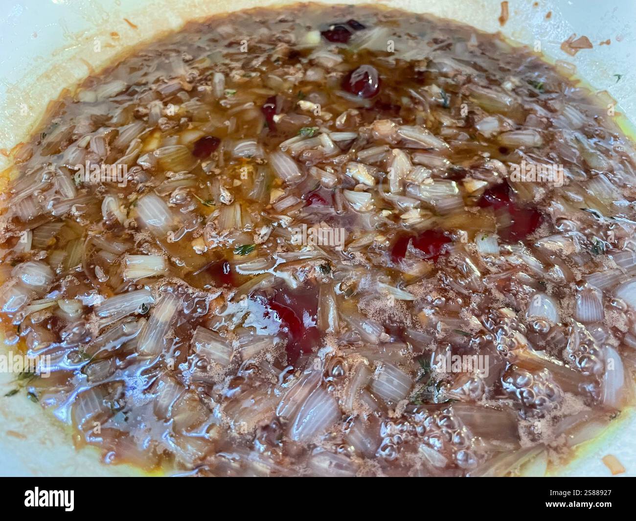 Venison Wellington being made December 2024 Shallot and Red Crrent ...