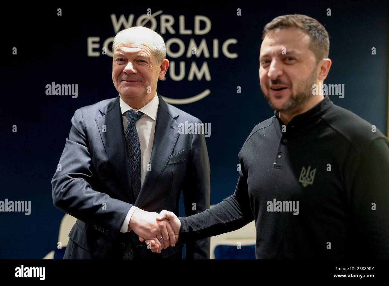 Davos, Switzerland. 21st Jan, 2025. German Chancellor Olaf Scholz (SPD ...