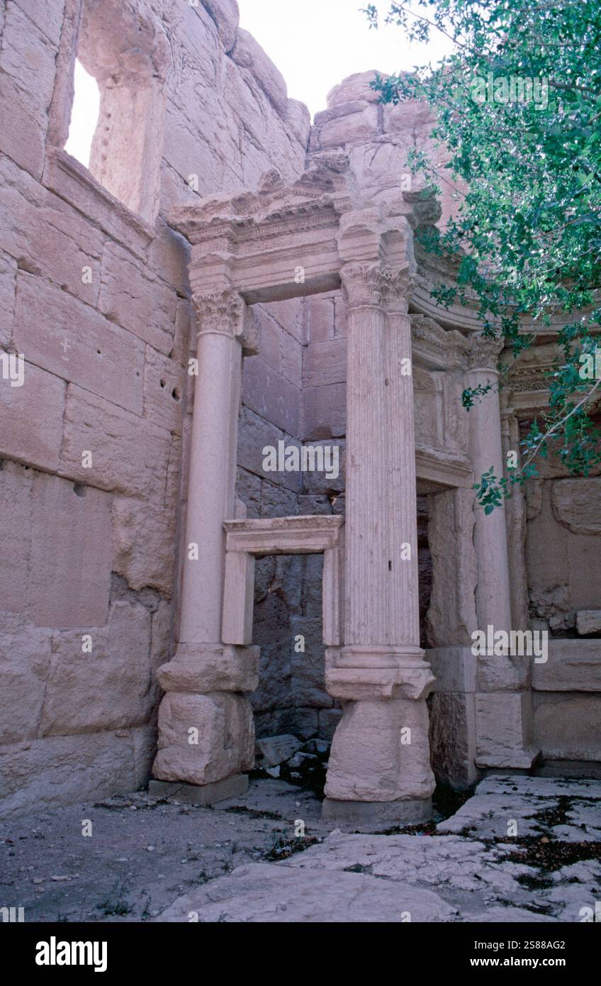 Inside Temple of Baal-Shamin, Palmyra, Tadmor, Syria, May 1987 Stock ...