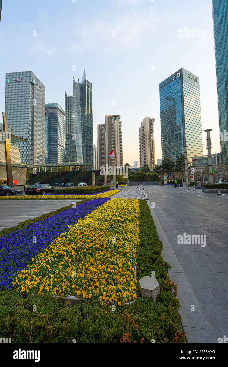 Shanghai, China. January 8, 2025. panoramic view of the Prada luxury ...