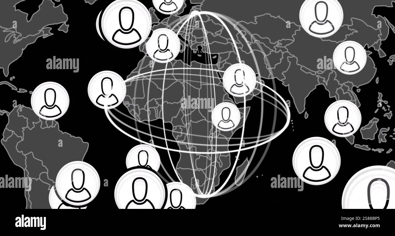 World map icons people diversity hi-res stock photography and images ...