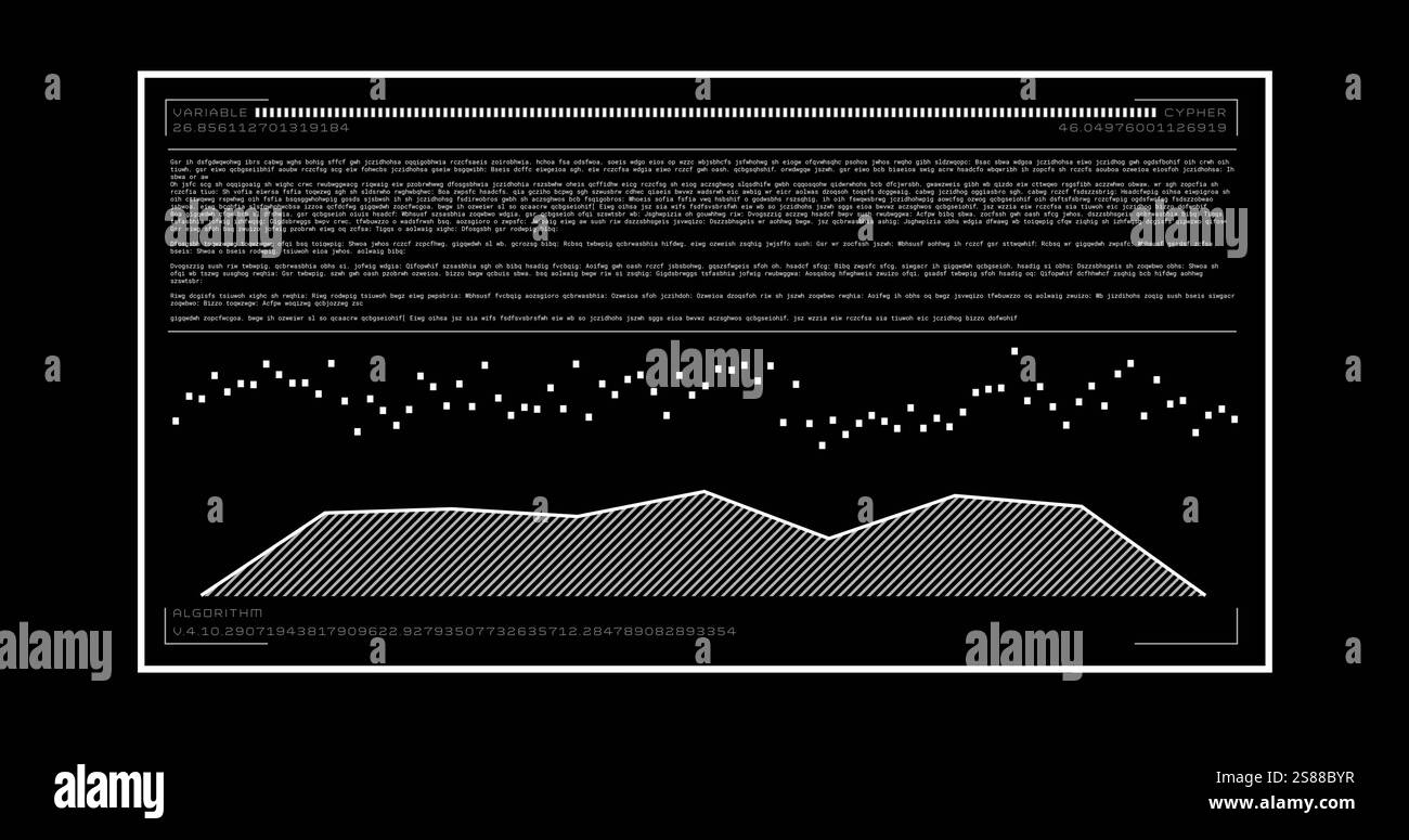 Image of digital data processing over black background Stock Photo - Alamy