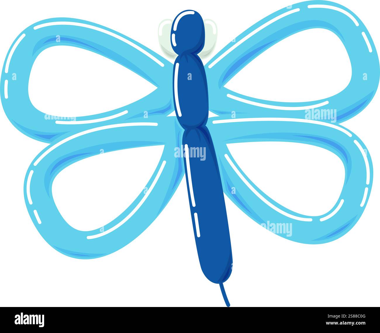 blue butterfly figure with balloons Stock Vector Image & Art - Alamy